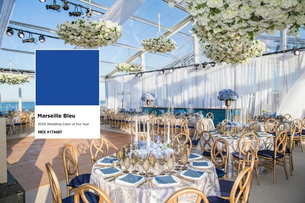 Marseille Bleu: 2024's Wedding Color of the Year + 7 Linens to Love ...