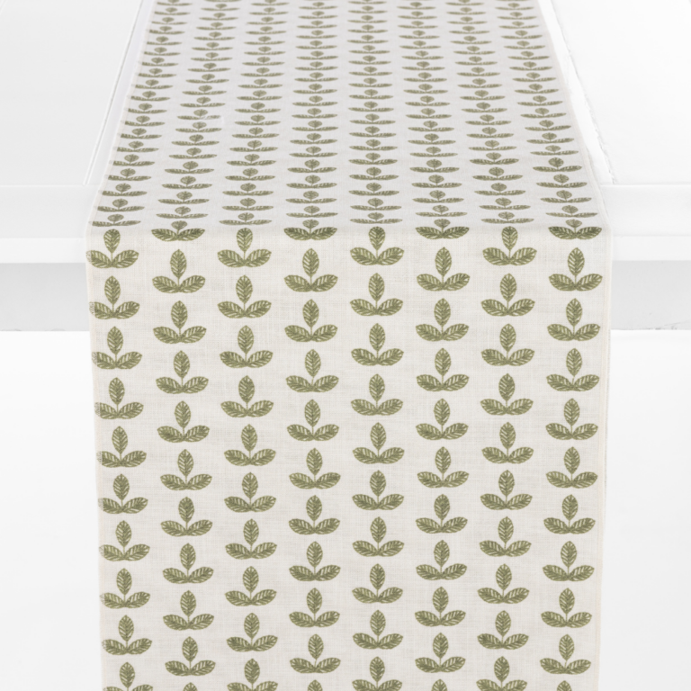 Leaflet Olive Table Runner - Reverie Social